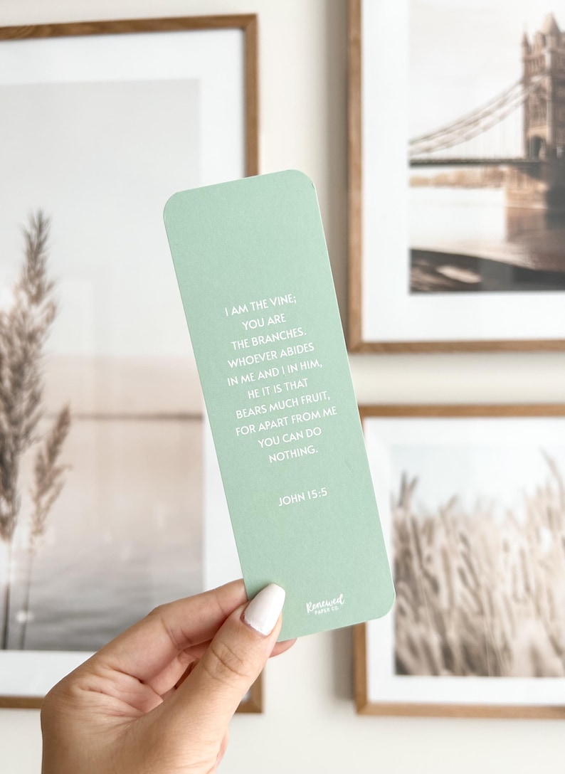 John 15:5 Bible Verse Bookmark | Christian Bookmark, Bible Verse ...