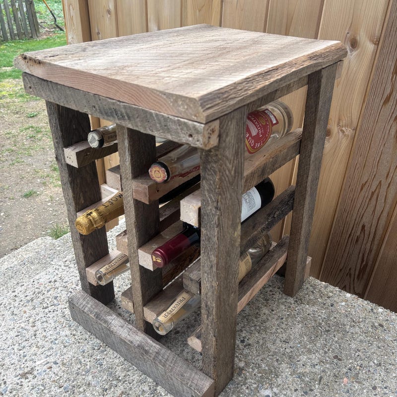 Barn Wood Wine Rack - Etsy