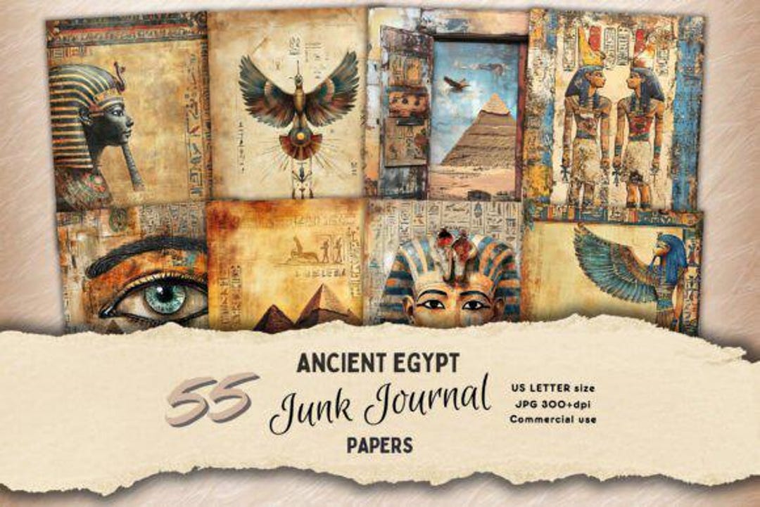 Ancient Egypt Junk Journal Kit DELUXE, Ancient Egypt Crafting ...