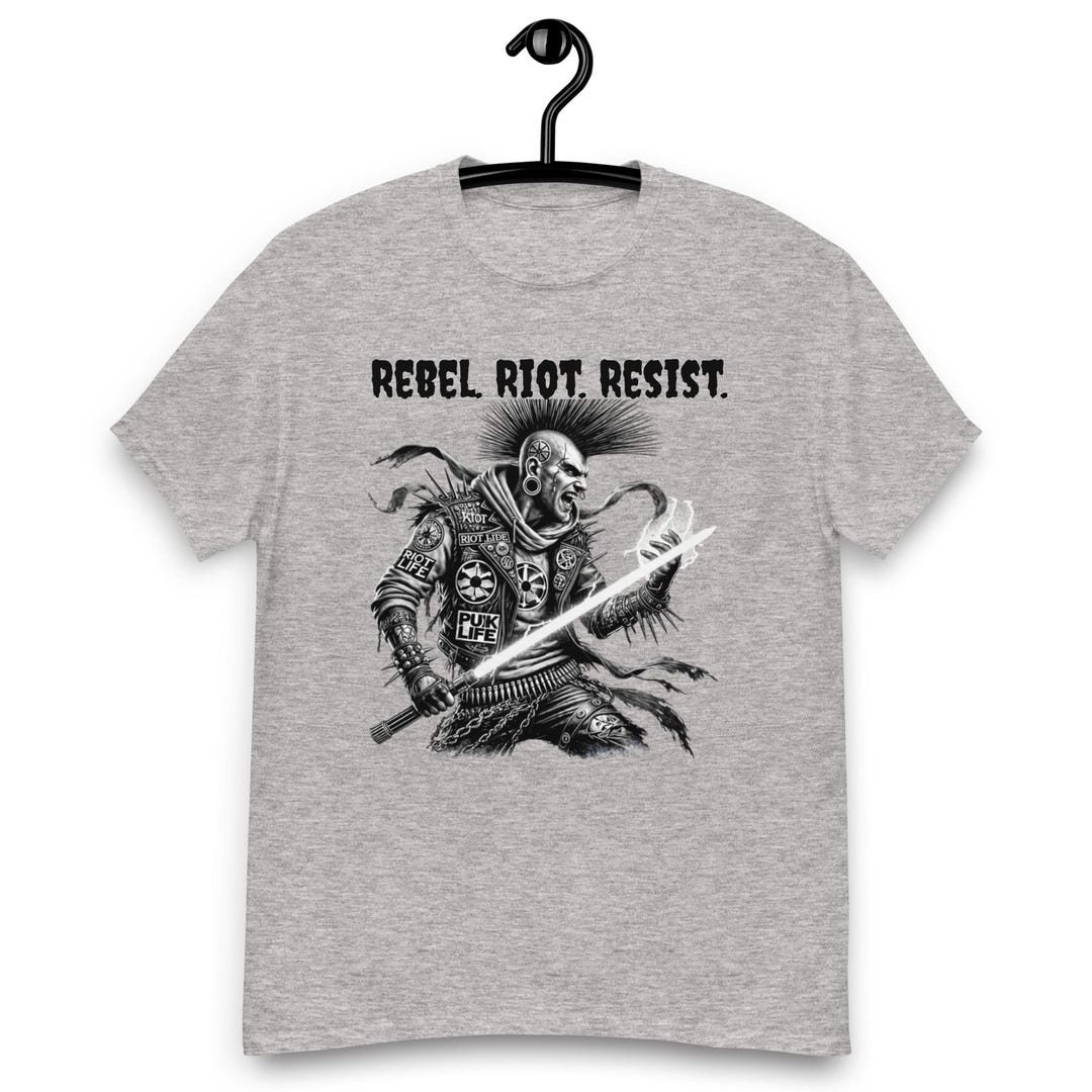 Punk Rock Jedi T-shirt | Rebel Riot Resist Graphic Tee | Alternative ...