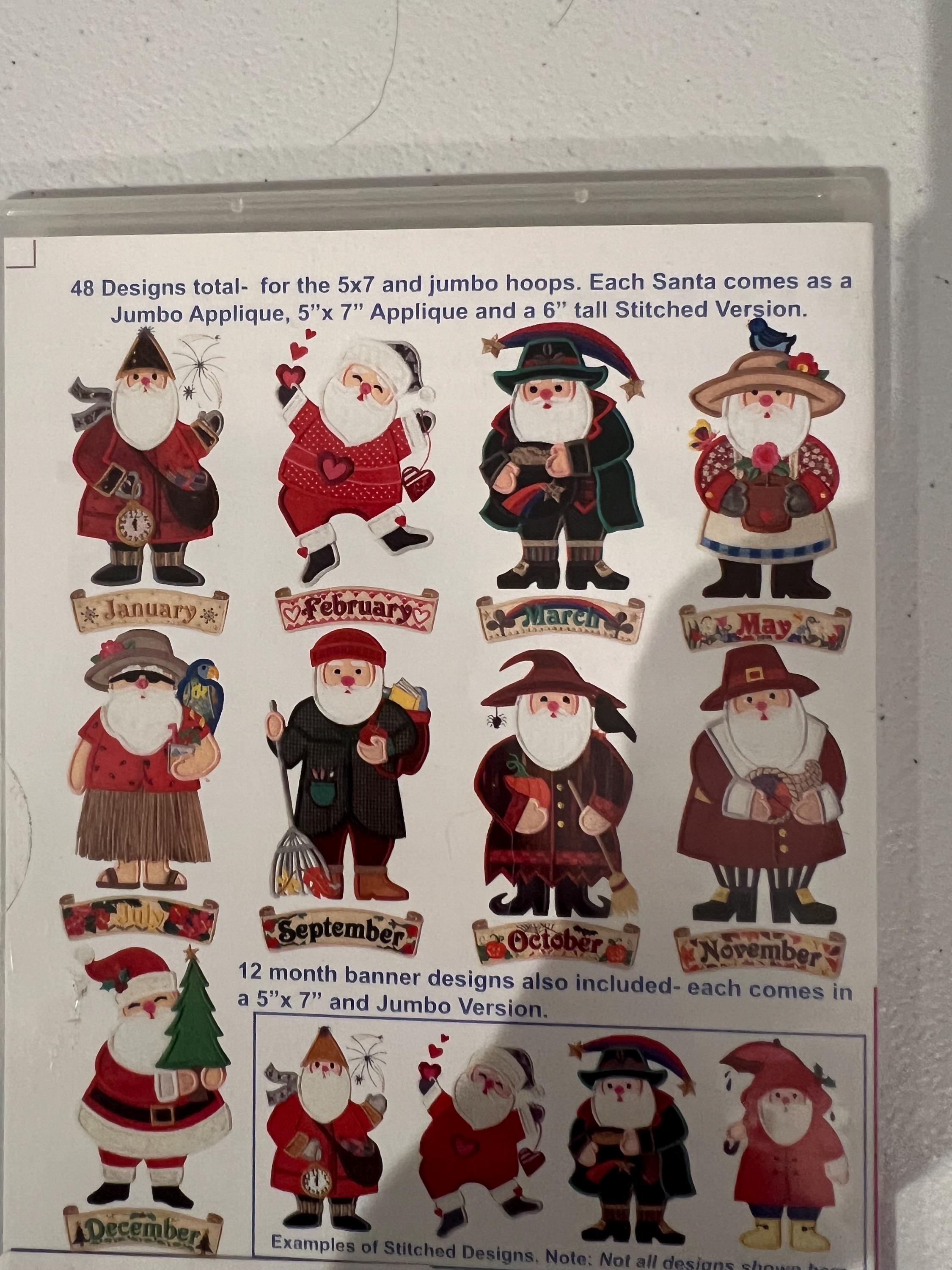 Anita Gooddesign Santa for All Seasons Embroidery Designs - Etsy