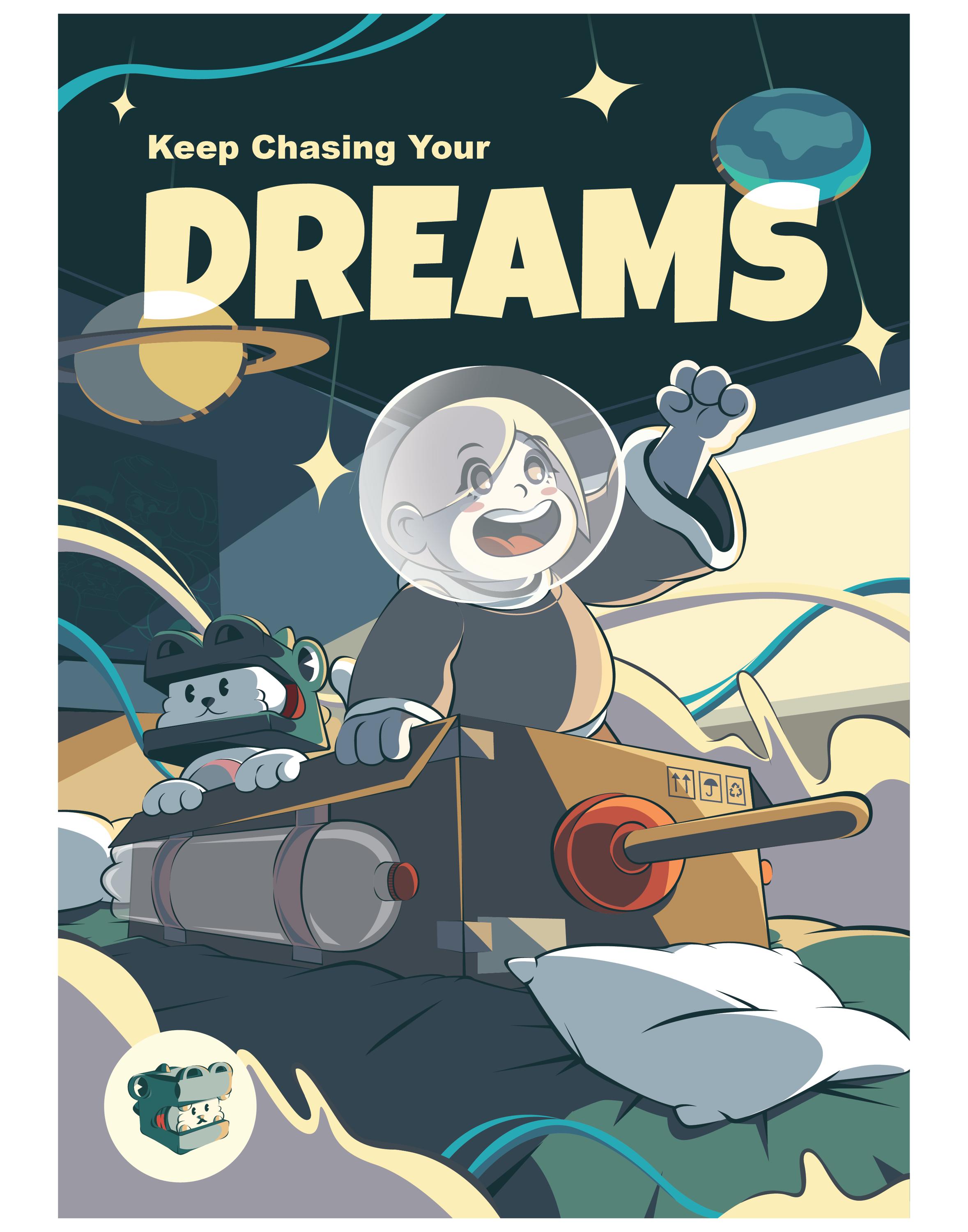 Keep Chasing Your "dreams" Illustration - Etsy