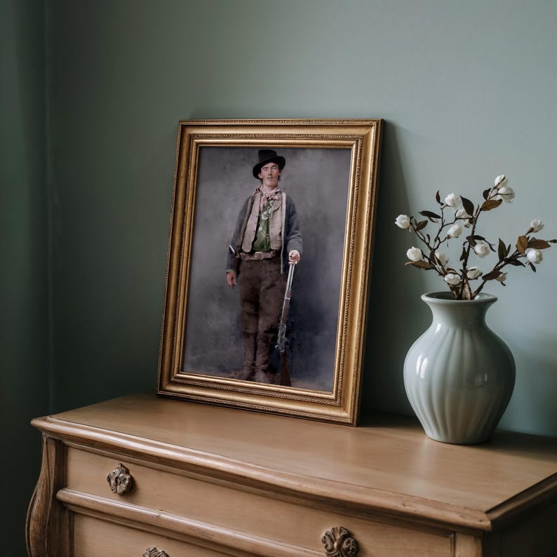 Billy the Kid Colorized & Restored Photo – Old West Outlaw Print ...