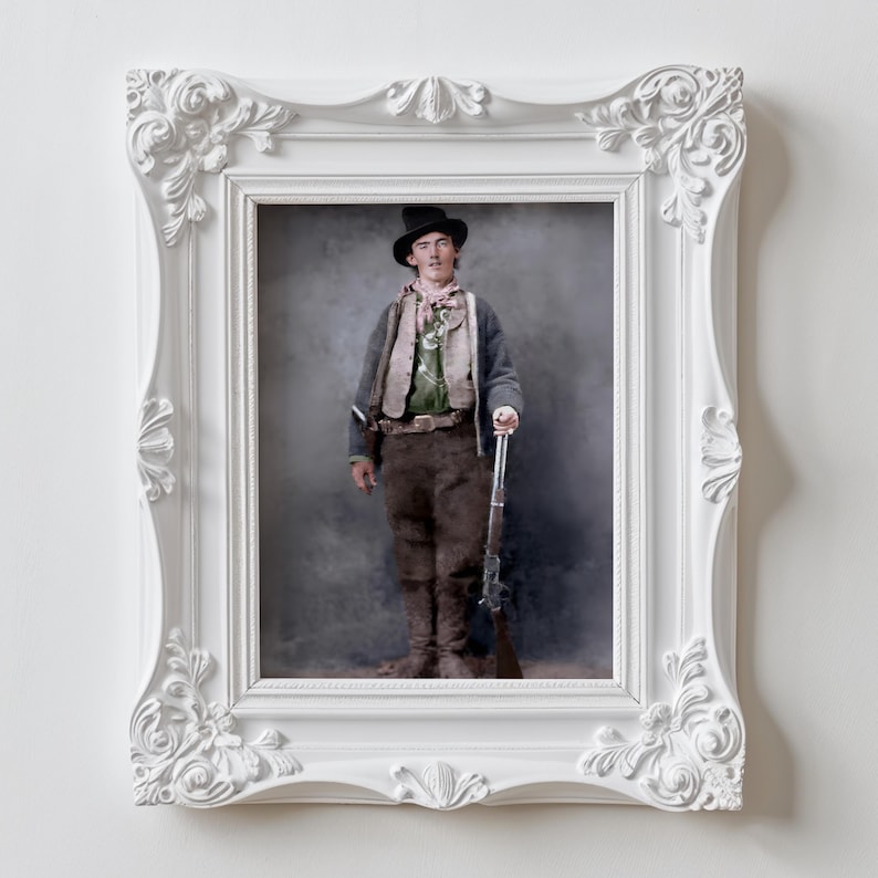 Billy the Kid Colorized & Restored Photo – Old West Outlaw Print ...