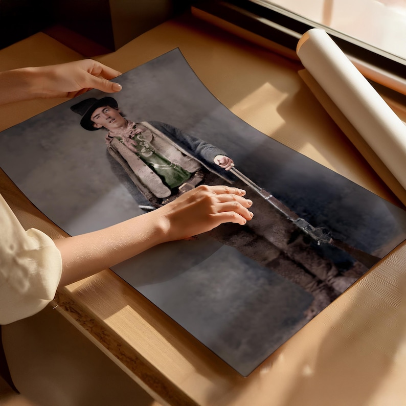 Billy the Kid Colorized & Restored Photo – Old West Outlaw Print ...