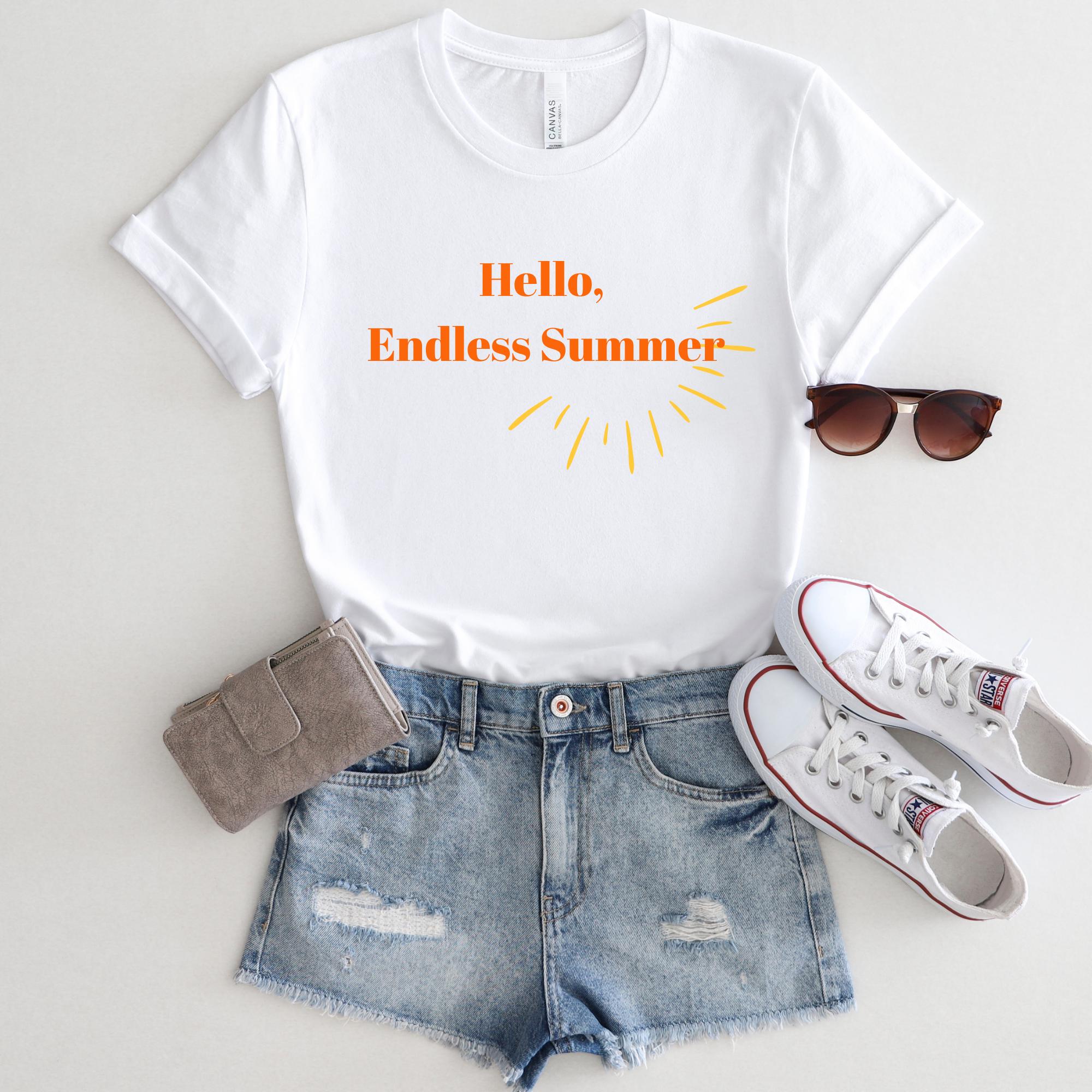 Hello Endless Summer Shirt,retro Summer Graphic Tee,comfort Colors ...