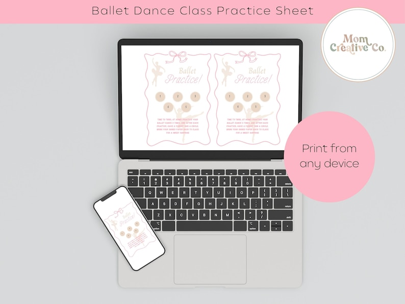 Ballet Dance Class Practice Sheet | Printable Routine Tracker for Kids ...