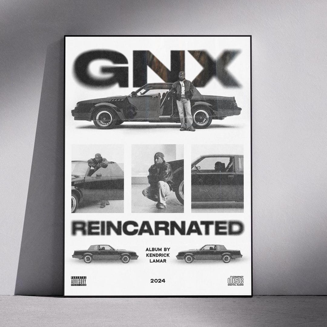 Kendrick Lamar GNX Poster, Album Cover Wall Art Print (digital Download ...