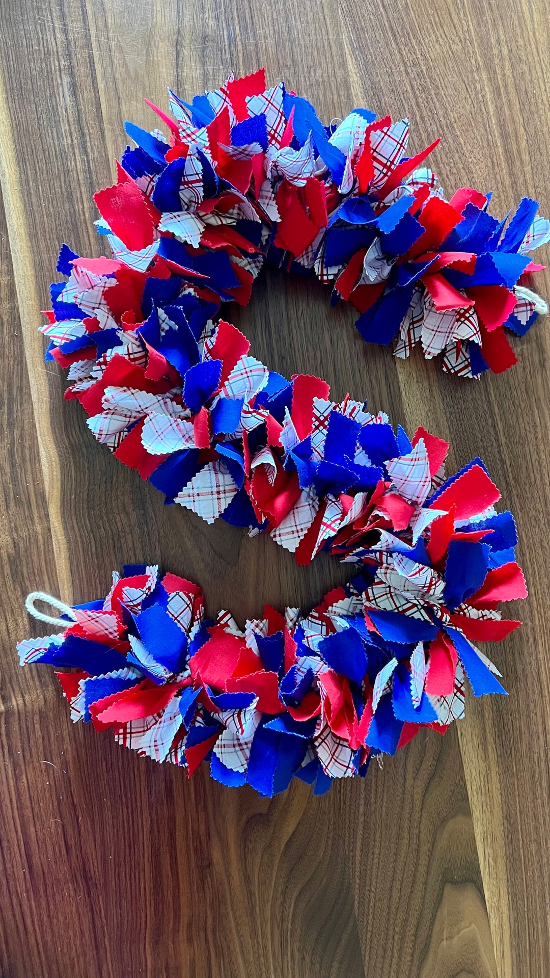 Patriotic Garland, Plaid Patriotic Garland, Independence Day Garland ...