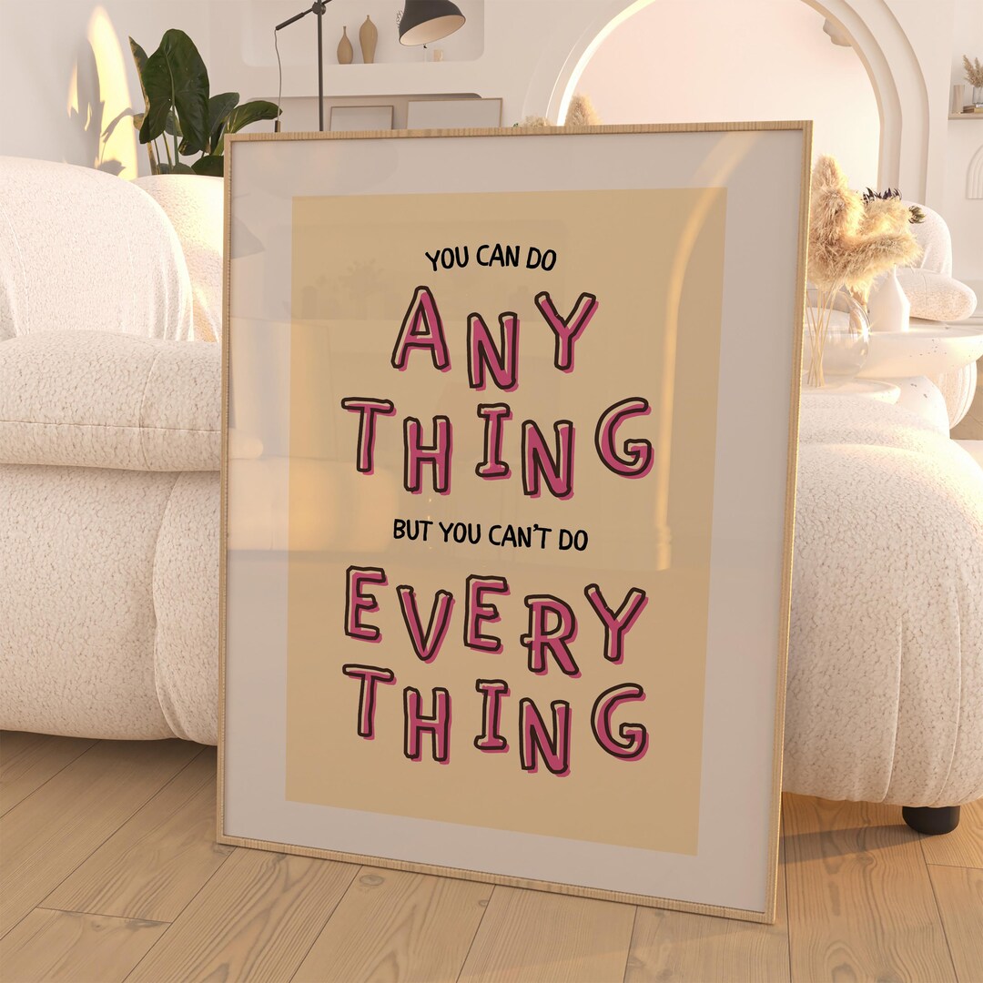 You Can Do Anything Motivational Poster, Modern Wall Art Print for ...
