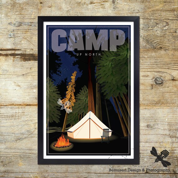 Retro Camping Art