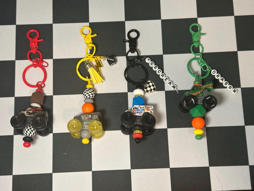 Beaded Toy Car Keychains for Boys | Handmade Keychain Gifts - Etsy