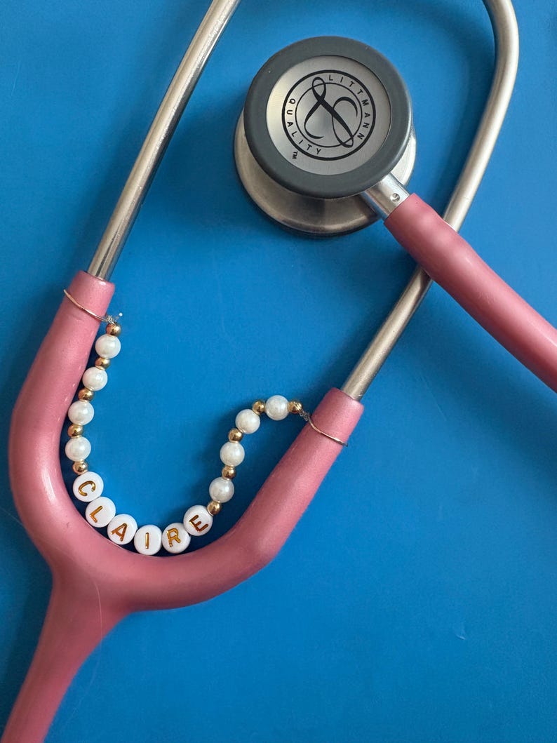 Personalized Stethoscope Charm Strand - Golden Rays - Etsy