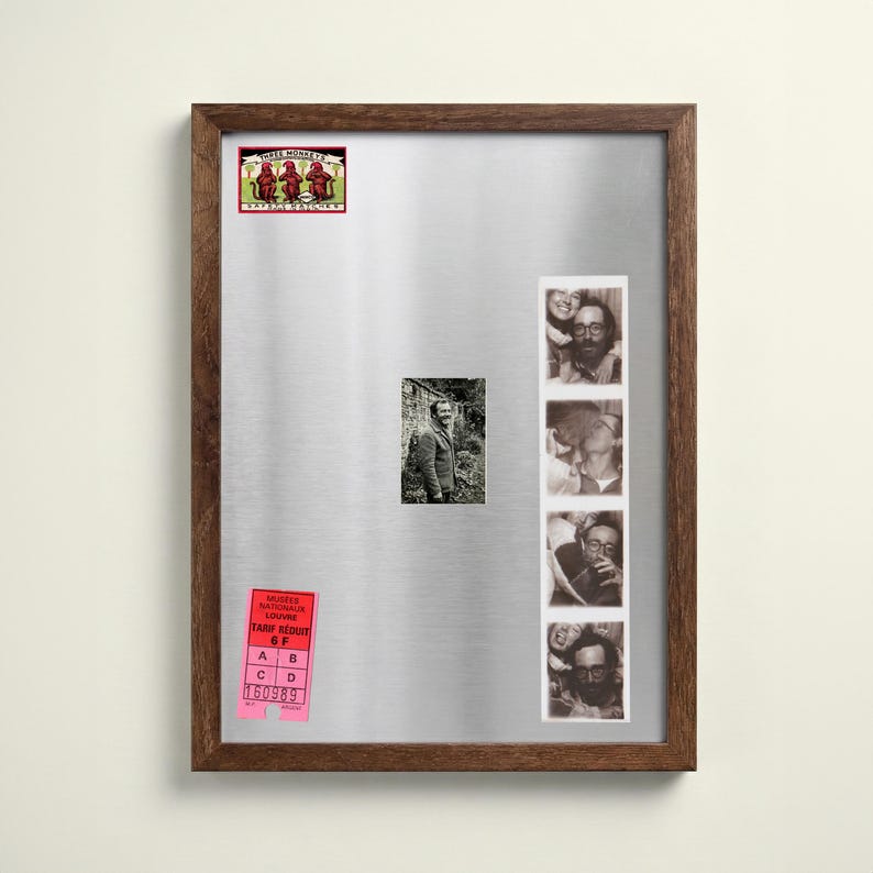 Walnut Wood and Glass Frame With Aluminium Backing – Mount-free Picture ...