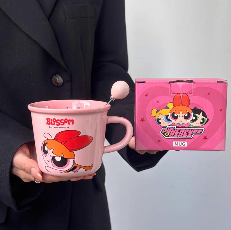 Powerpuff Girls Ceramic Mug – Cute Cup With Gift Spoon for Besties ...