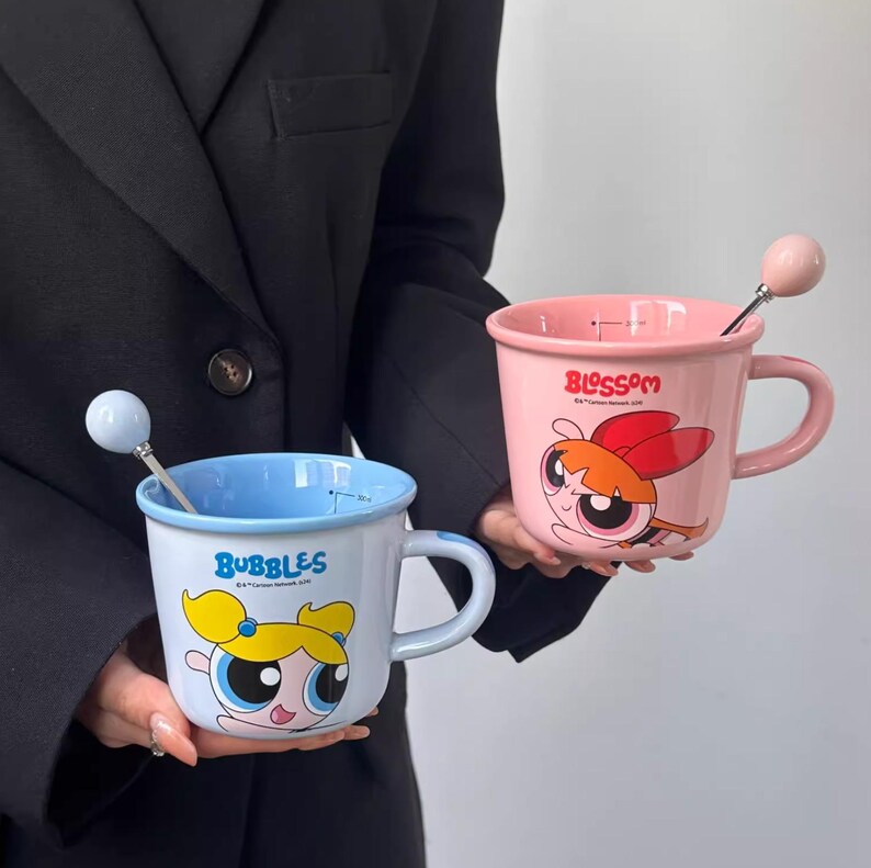 Powerpuff Girls Ceramic Mug – Cute Cup With Gift Spoon for Besties ...