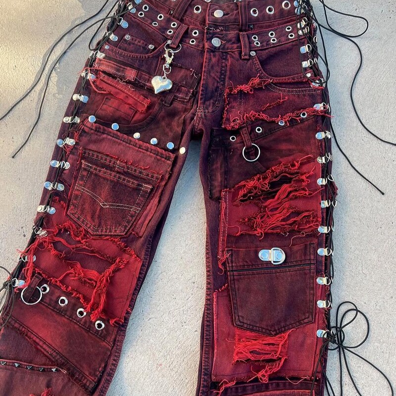 Pants Women Punk - Etsy UK