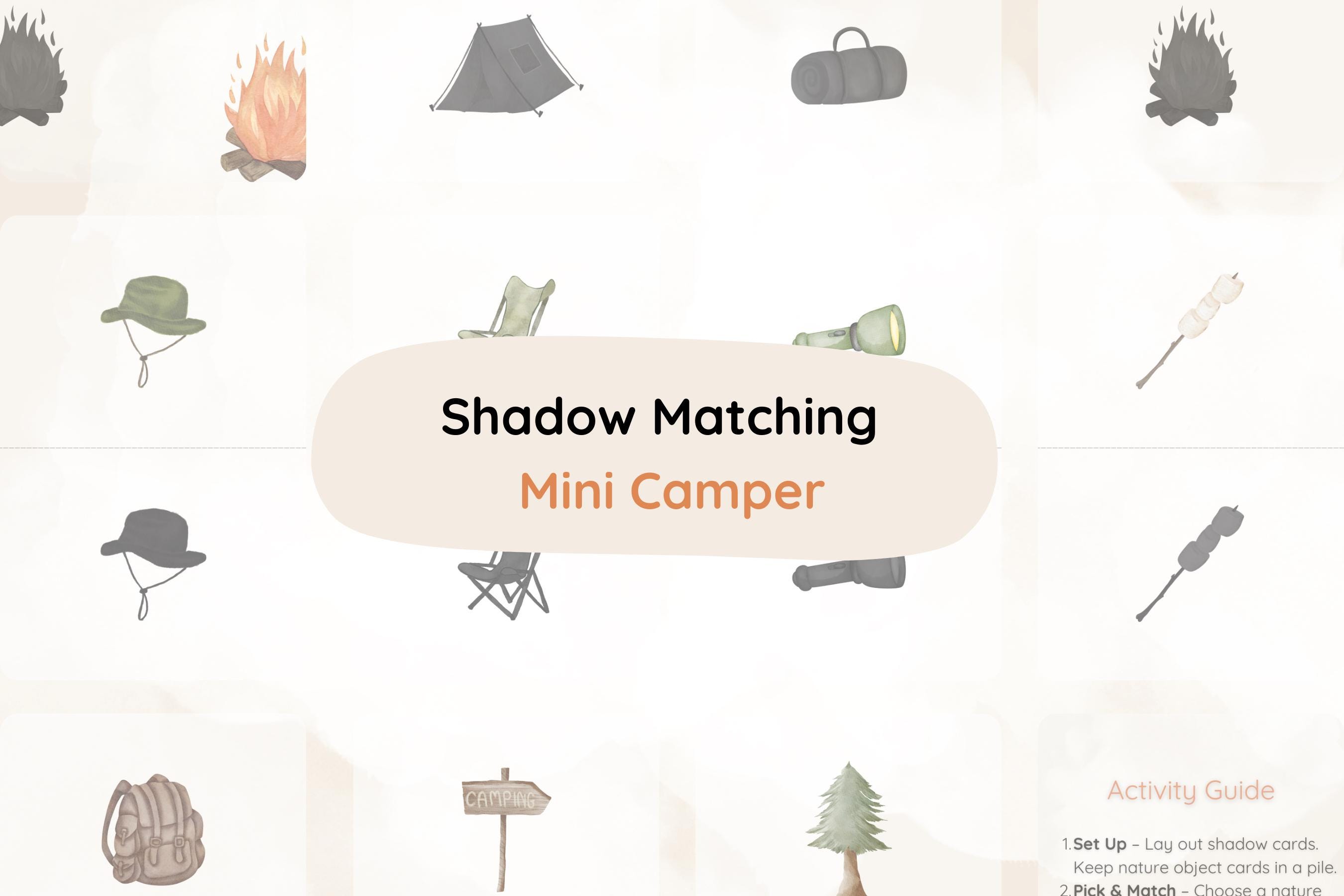 Shadow Matching Flashcard Activity | Mini Camper | Montessori & Play ...