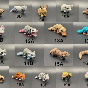 3D Printed Articulated Animals: Fidget Sensory Toys - Etsy