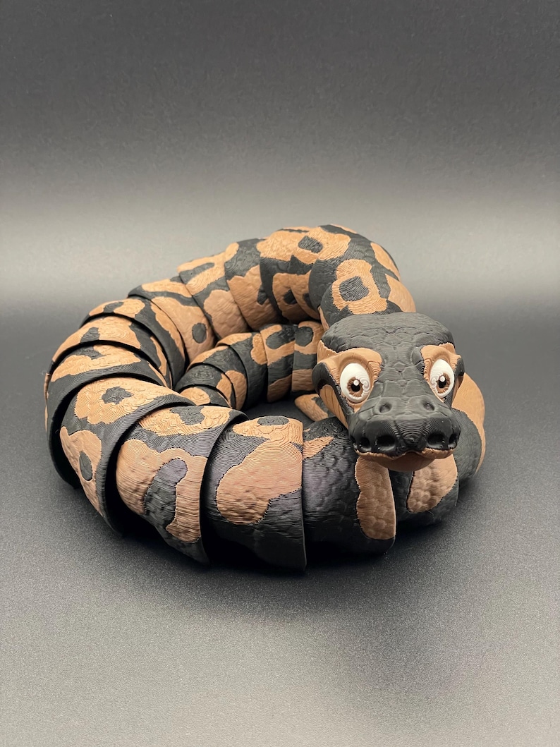 Articulating 3d Printed Toy - Ball Python Snake - Multiple Sizes and ...