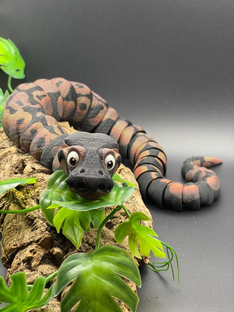 Articulating 3d Printed Toy - Ball Python Snake - Multiple Sizes and ...