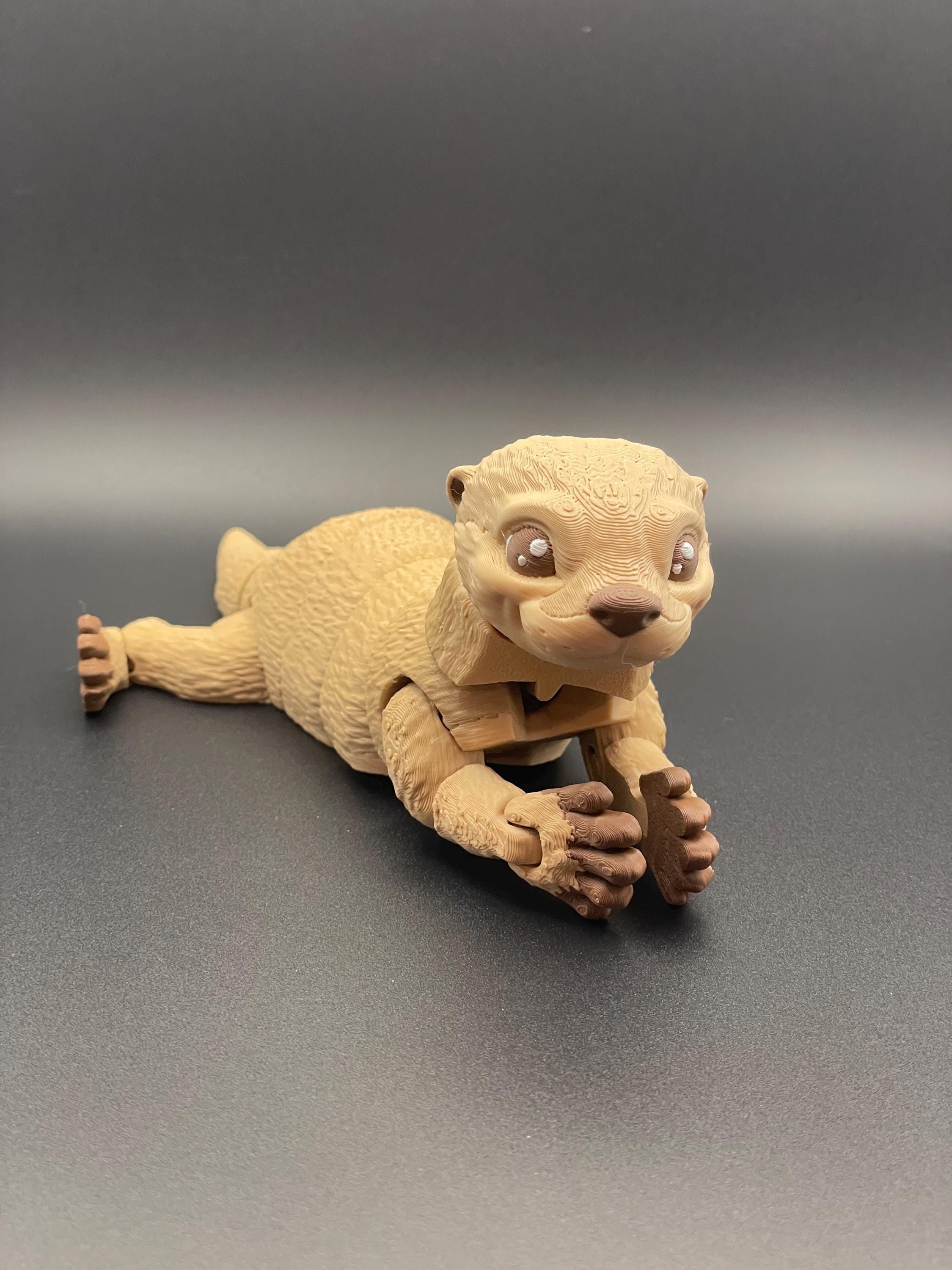 Articulated River Otter Figurine: 3D Printed Posable Animal - Etsy