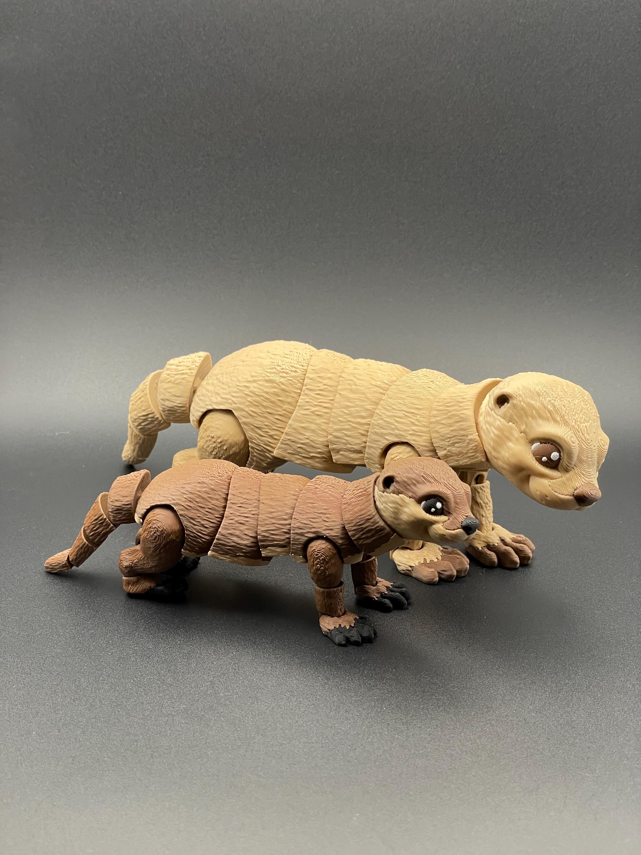 Articulated River Otter Figurine: 3D Printed Posable Animal - Etsy