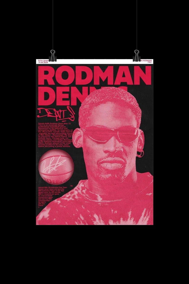 HD Dennis RODMAN Poster - Etsy