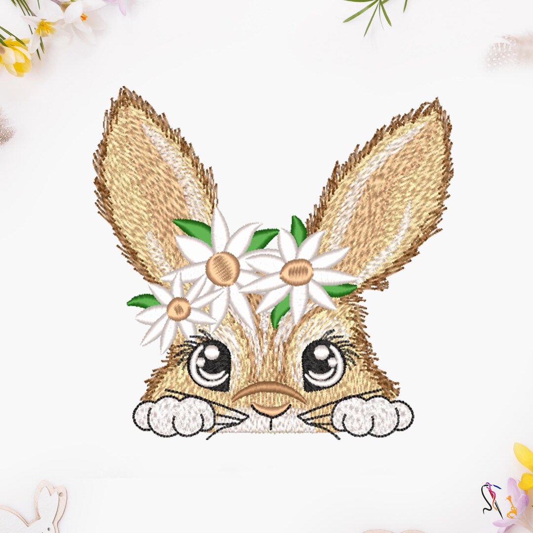 Easter Rabbit Embroidery Designs Baby Embroidery Pattern (digital ...