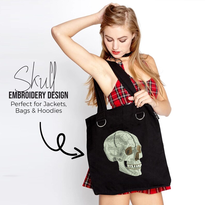 Gothic Skull Embroidery Design: Tattoo Style (PES Digital File) - Etsy