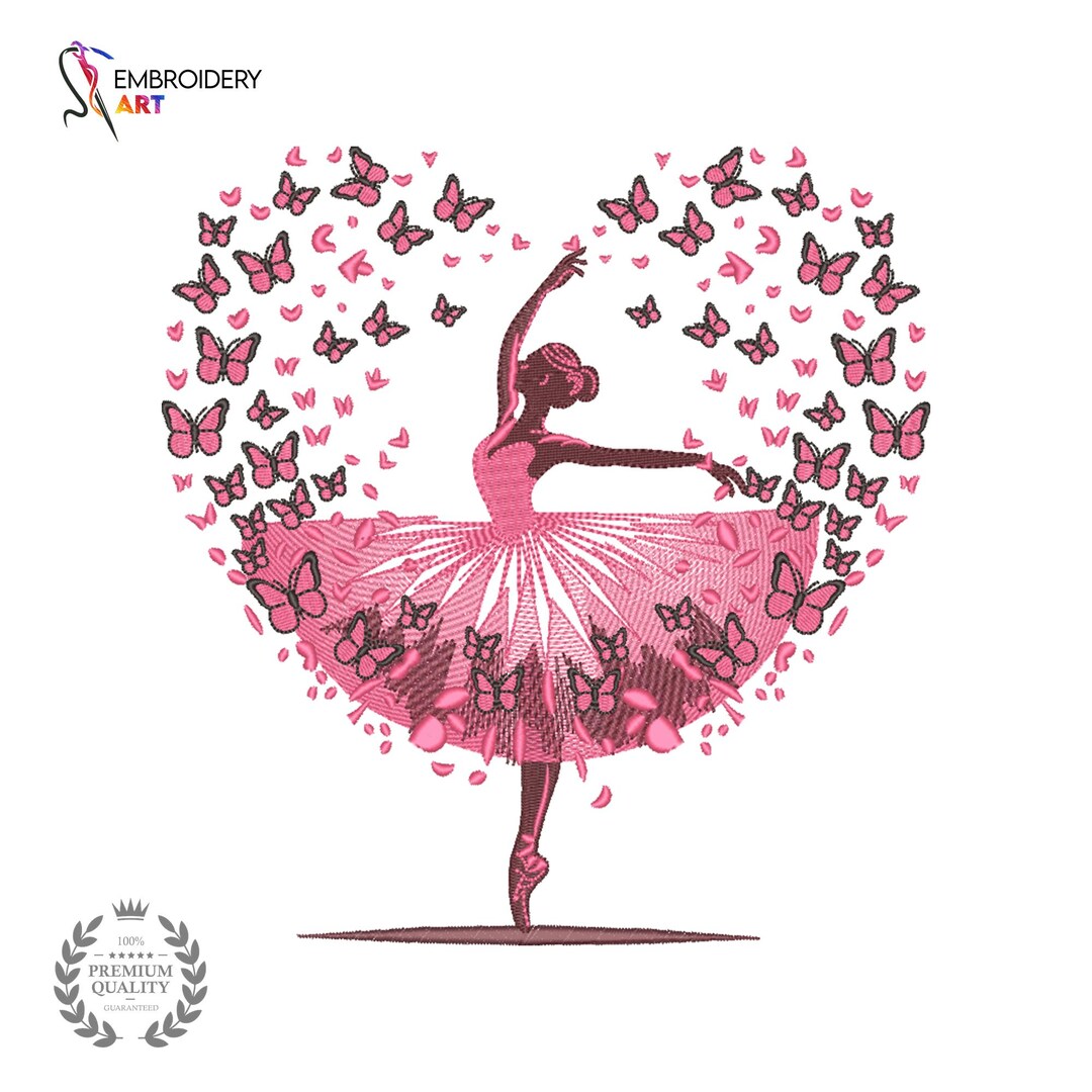 Dancing Lady Embroidery Design: Heart Tree Silhouette (digital Download ...