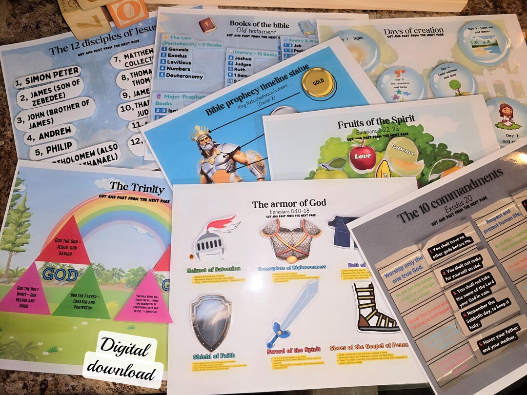 Christian Kids Busy Book. Digital Download. Homeschool Printable ...