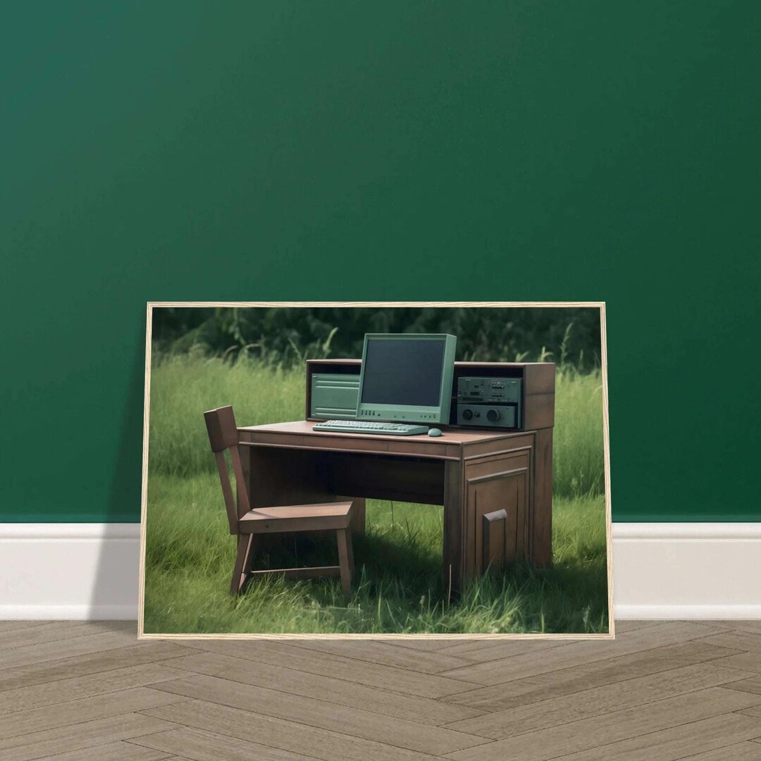 Cyber-rustic - Futuristic Abstract Art on Wooden Frame | Modern Wall ...