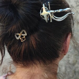 Stainless Steel Rapier Hairpin – Blackened Renaissance Hair Stick ...
