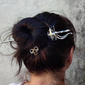 Stainless Steel Rapier Hairpin – Blackened Renaissance Hair Stick ...