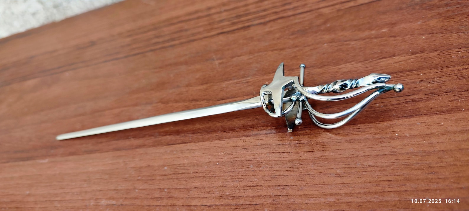 Stainless Steel Rapier Hairpin – Blackened Renaissance Hair Stick ...