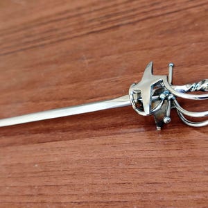Stainless Steel Rapier Hairpin – Blackened Renaissance Hair Stick ...
