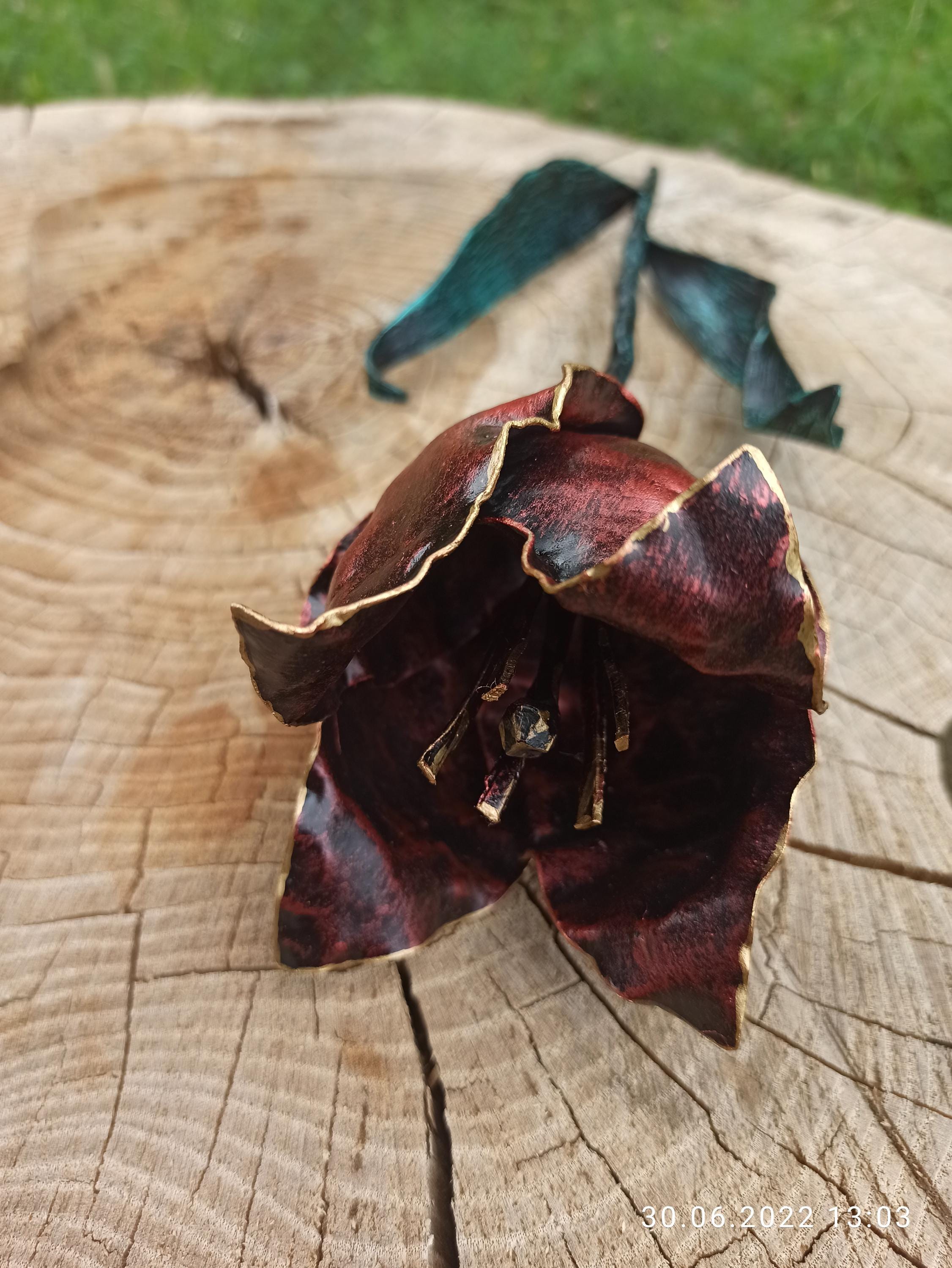 Hand Forged Metal Tulip ,home Decor, Gift, Iron Flower,hand-forged ...