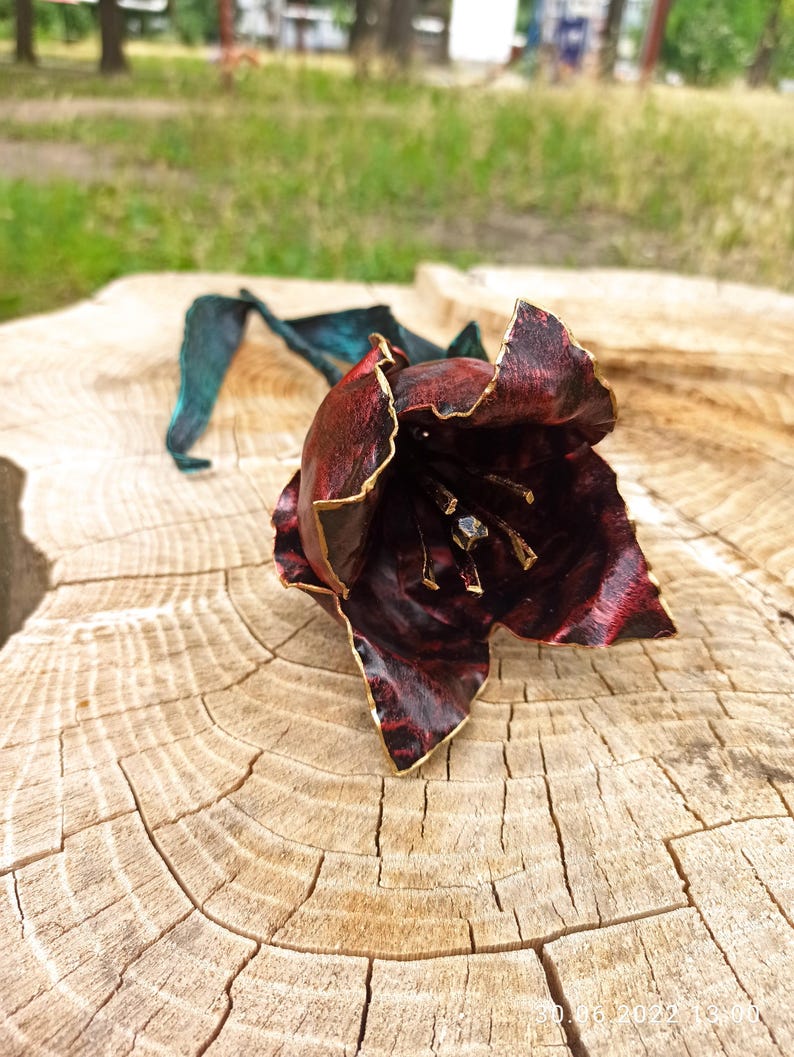 Hand Forged Metal Tulip ,home Decor, Gift, Iron Flower,hand-forged ...