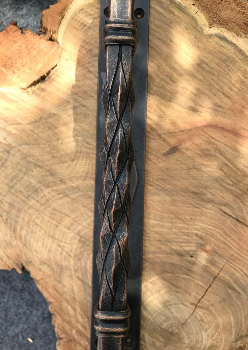 Forged Door Handlerustic Iron Handle,handmade Iron Pull,blacksmith Door ...