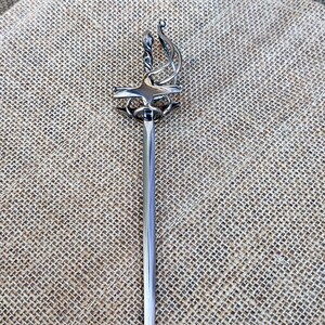 Stainless Steel Rapier Hairpin – Blackened Renaissance Hair Stick ...