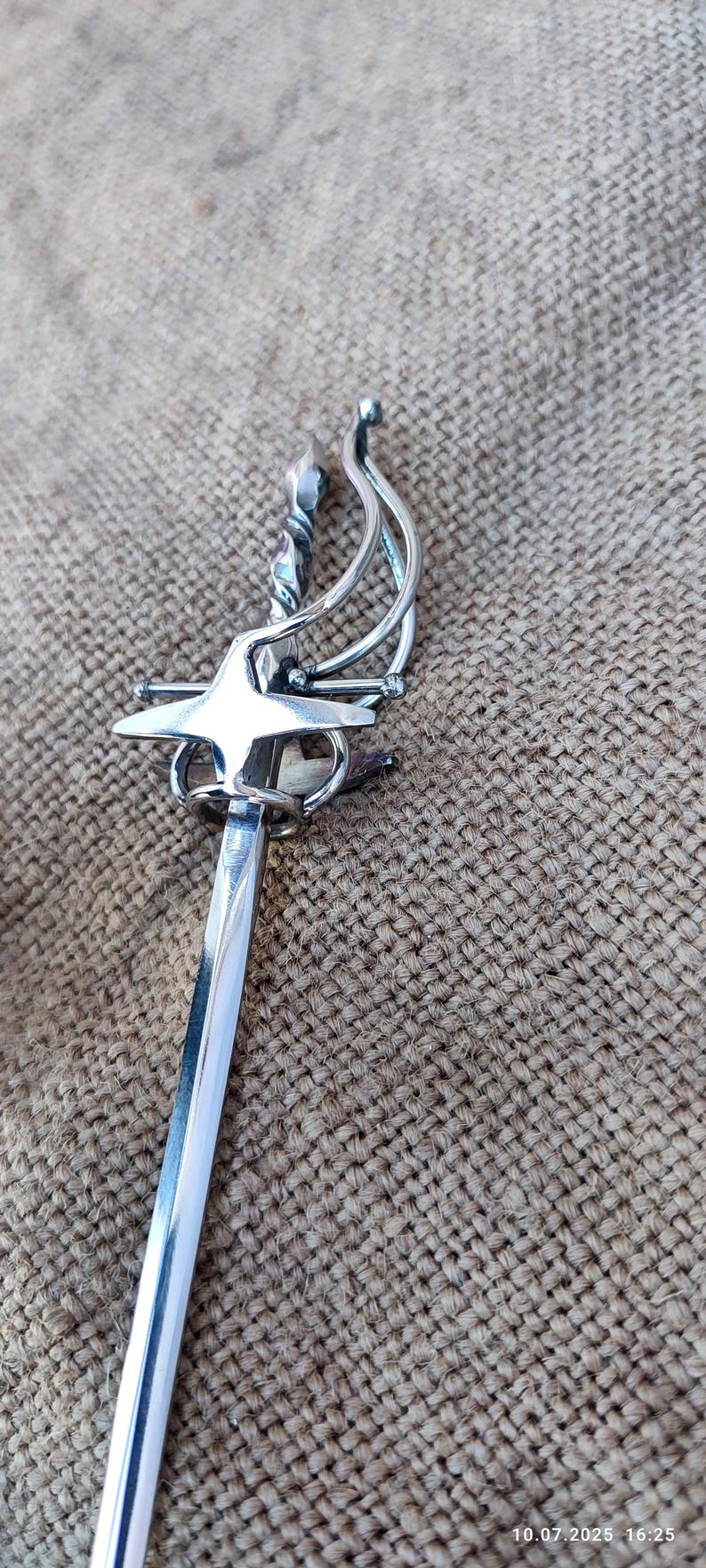 Stainless Steel Rapier Hairpin – Blackened Renaissance Hair Stick ...