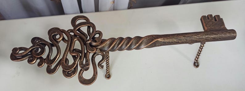 Hand-forged Door Handle, Wrought Iron Handle, Medieval Door Hardware ...