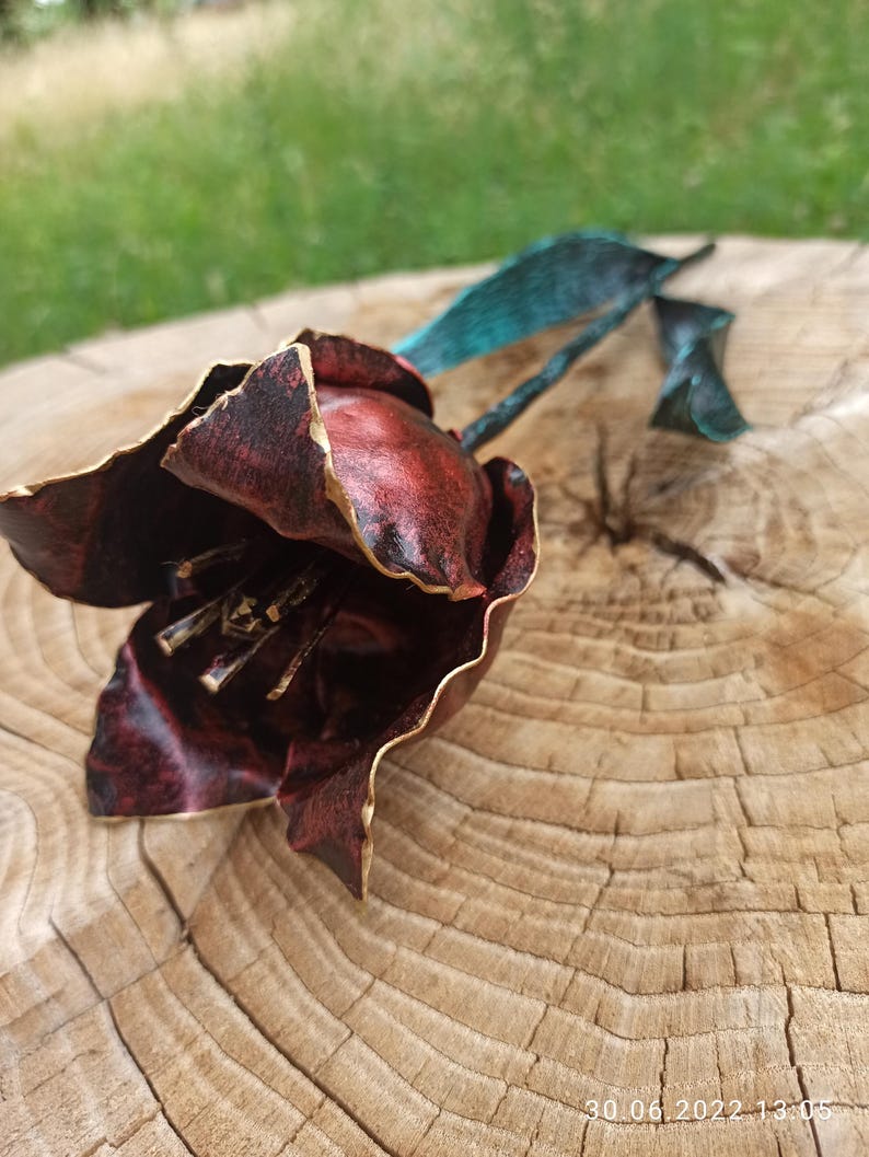 Hand Forged Metal Tulip ,home Decor, Gift, Iron Flower,hand-forged ...