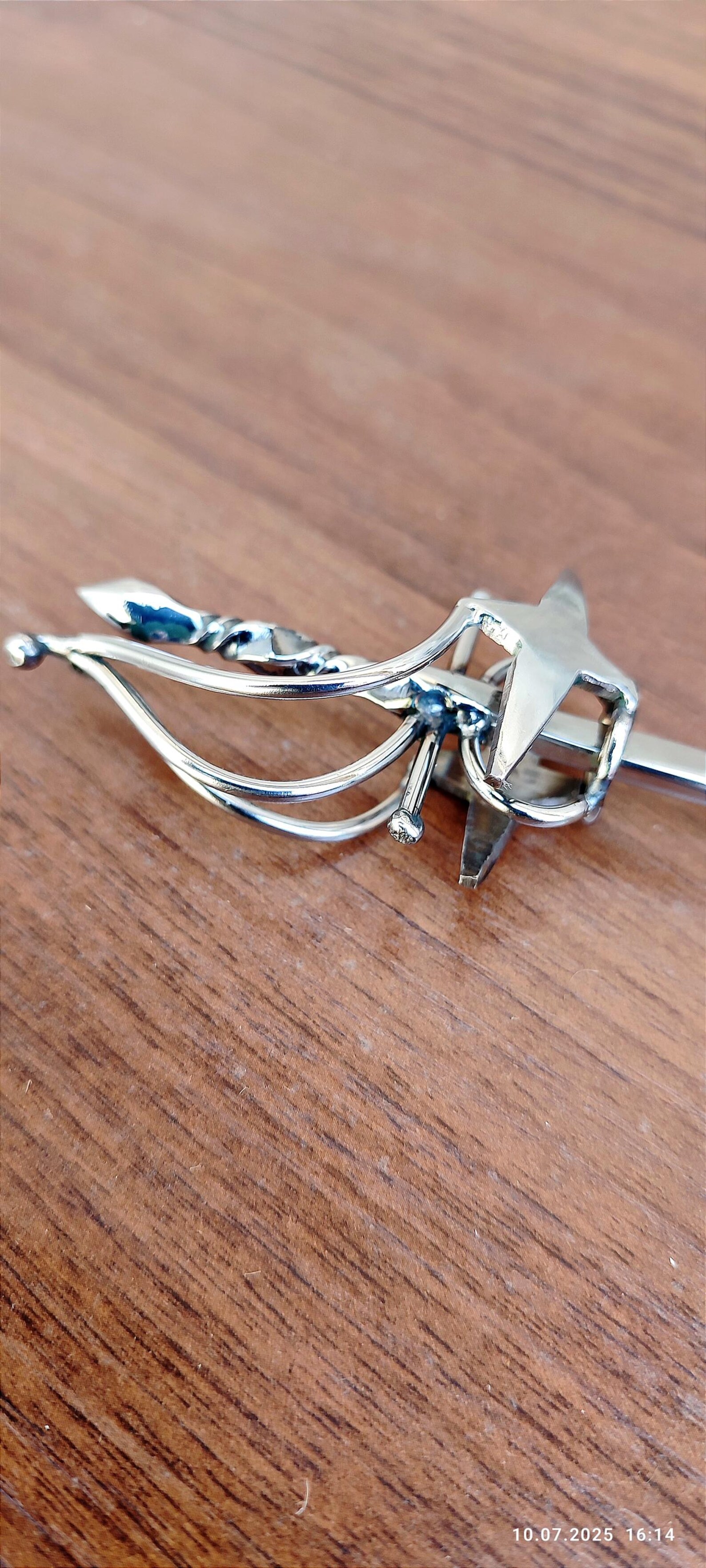 Stainless Steel Rapier Hairpin – Blackened Renaissance Hair Stick ...