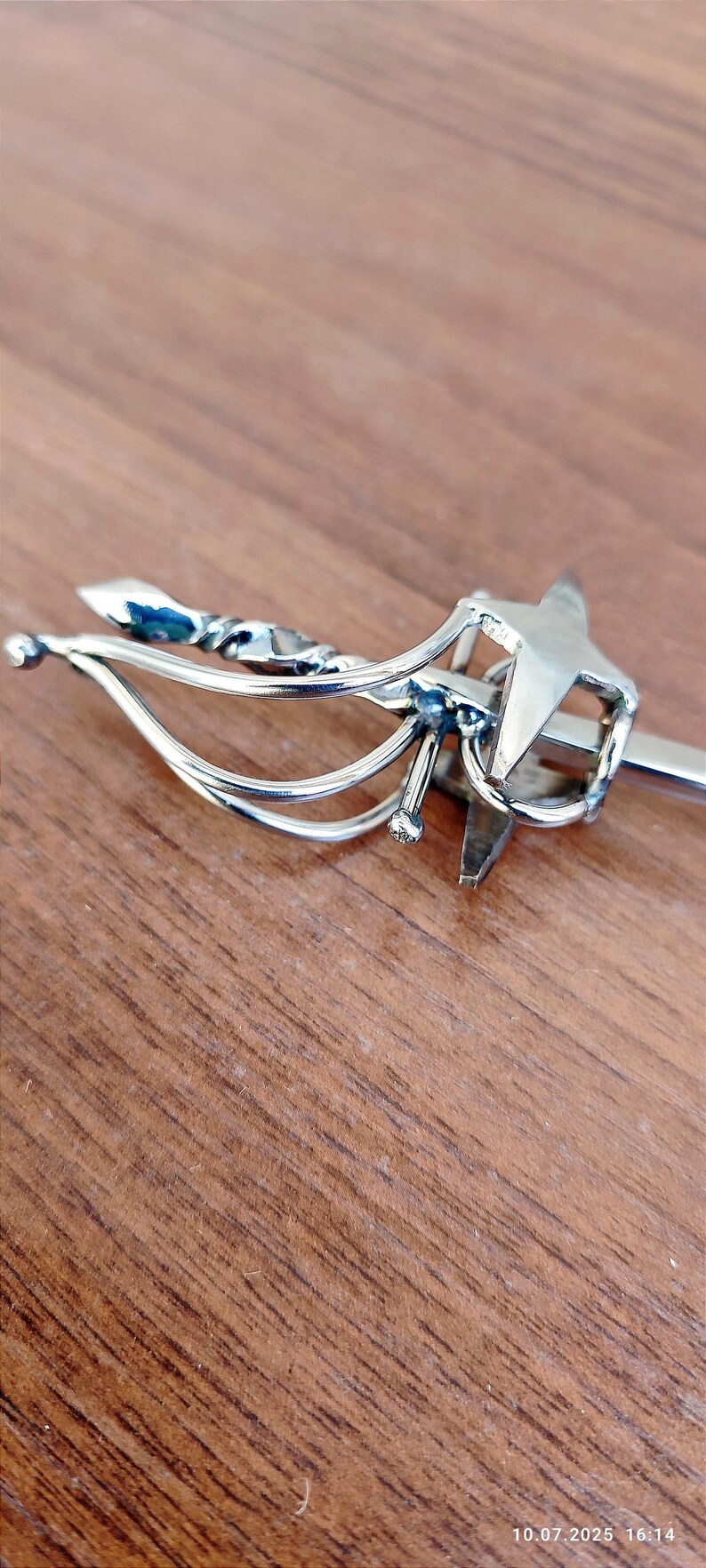 Stainless Steel Rapier Hairpin – Blackened Renaissance Hair Stick ...