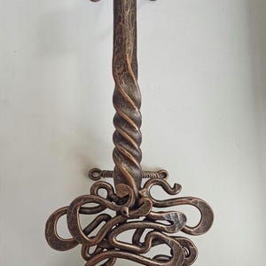 Hand-forged Door Handle, Wrought Iron Handle, Medieval Door Hardware ...