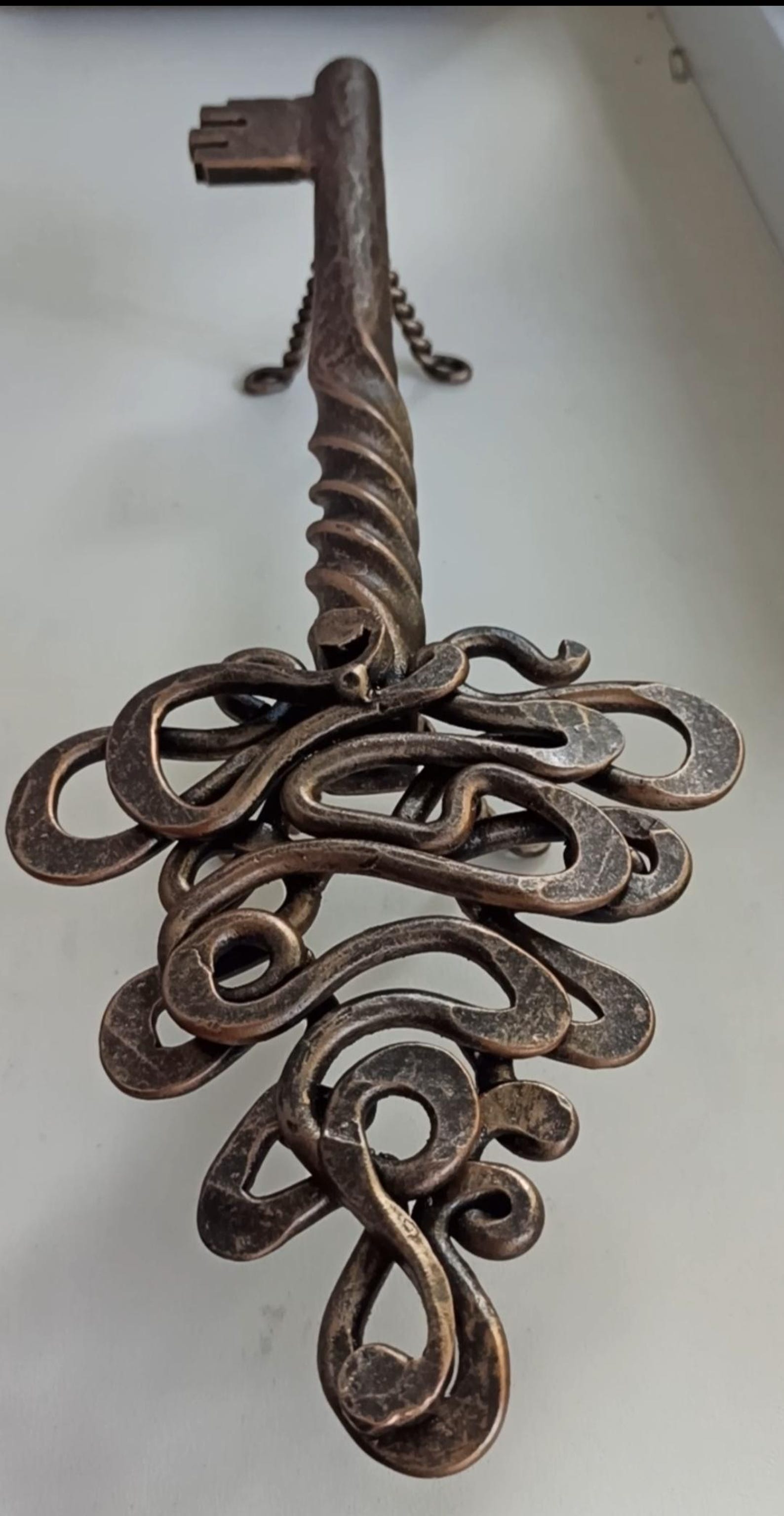 Hand-forged Door Handle, Wrought Iron Handle, Medieval Door Hardware ...