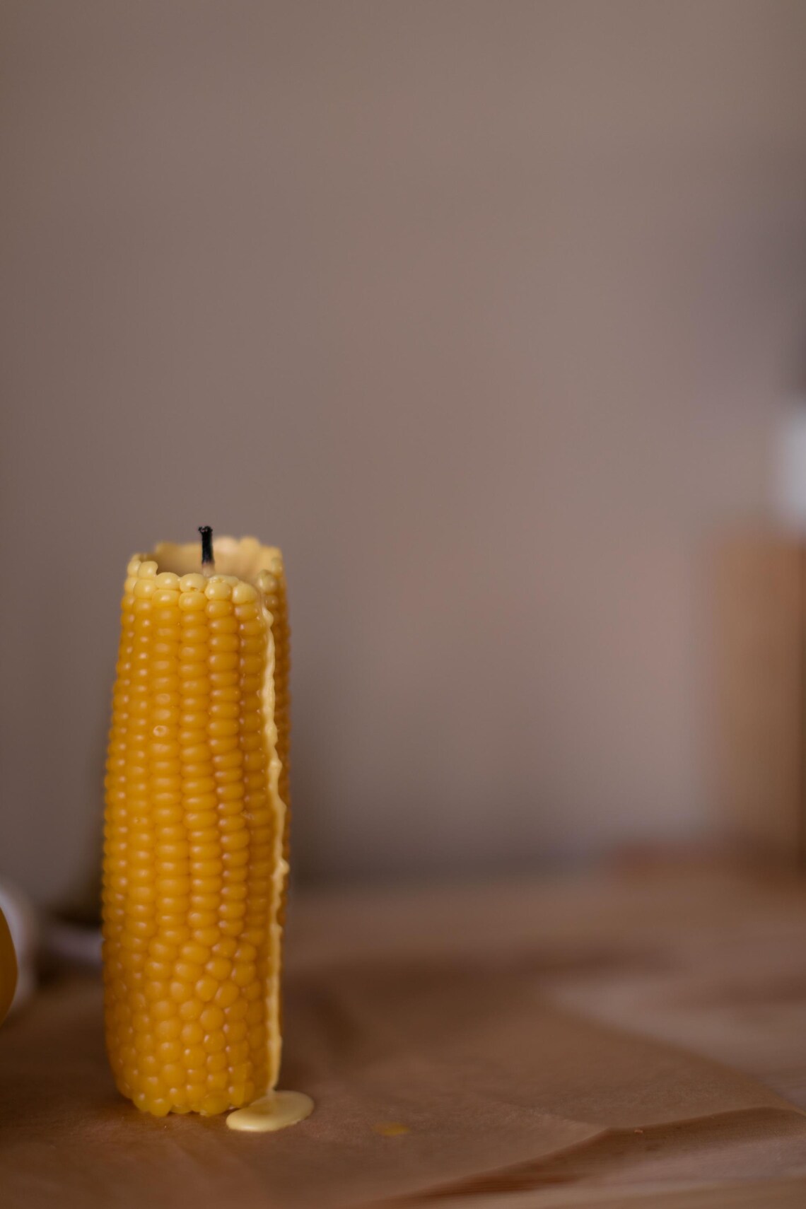 Realistic Beeswax Corn Candle - Unique Kitchen Decor - Etsy