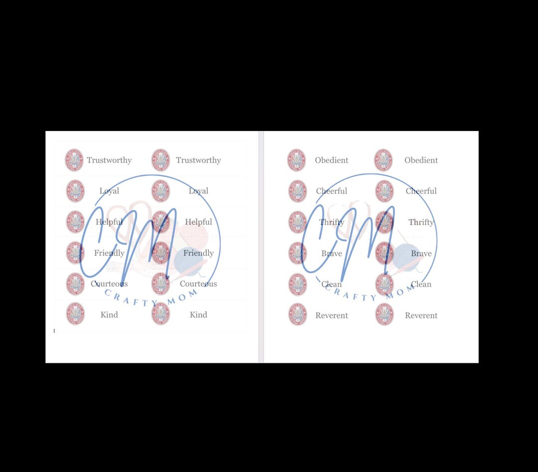 Eagle Scout Law Toothpick Flags/party Favor - Etsy